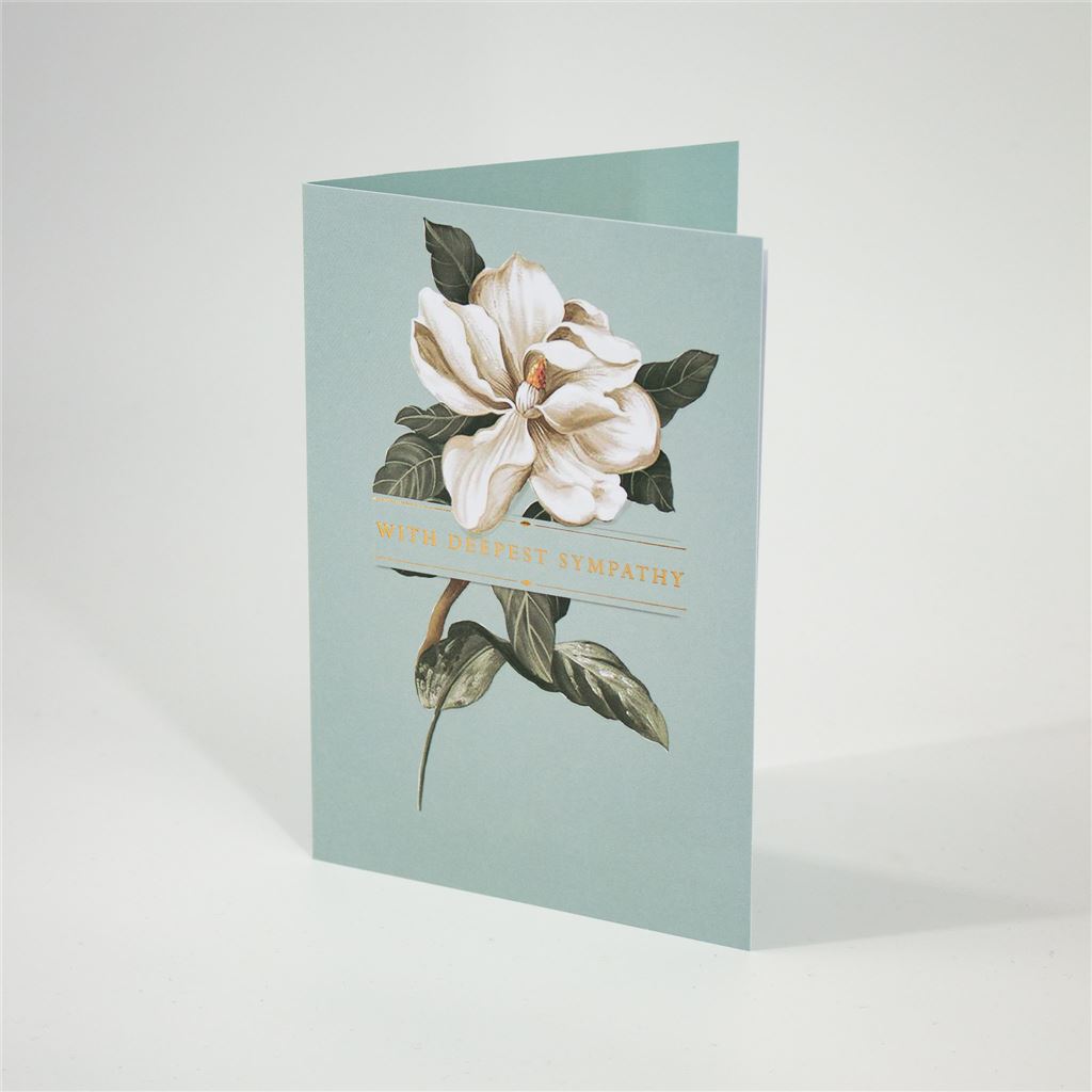 Magnolia Sympathy Card | Elegant Design for Heartfelt Condolences