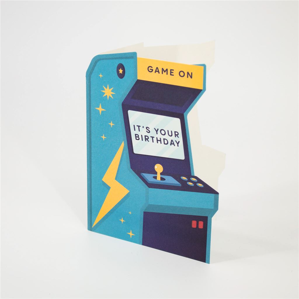 Arcade Game Birthday Card | Retro Design | Matt Finish Greeting